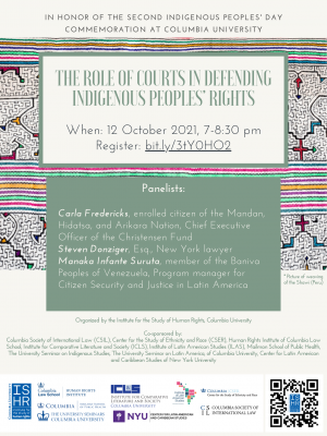 In honor of Indigenous Peoples' Day 2021: The Role of Courts in ...